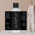 Minimalist Black Shampoo Shower Gel Product Label | Zazzle
