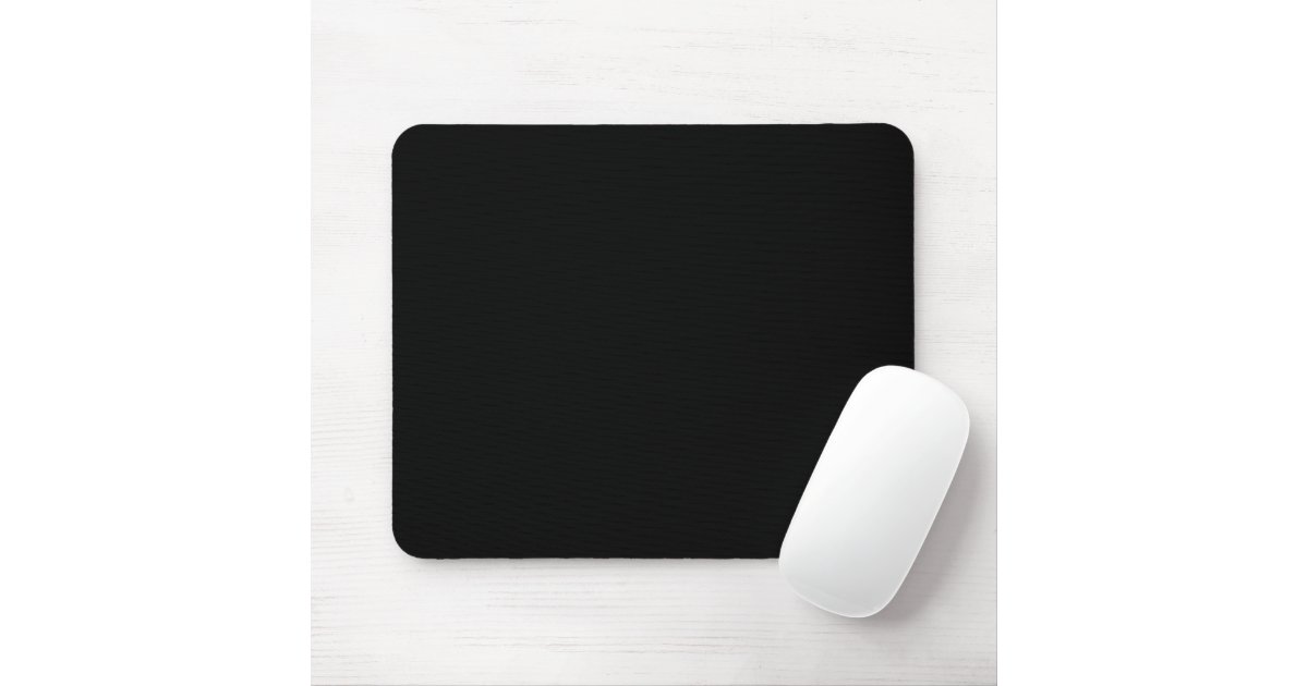 Minimalist black solid plain simple mouse pad | Zazzle