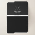 Minimalist Black & White Corporate Business Logo File Folder | Zazzle