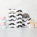 Minimalist Black white hand drawn moustache Wrapping Paper | Zazzle