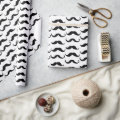 Minimalist Black white hand drawn moustache Wrapping Paper | Zazzle