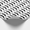 Minimalist Black white hand drawn moustache Wrapping Paper | Zazzle