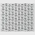 Minimalist Black white hand drawn moustache Wrapping Paper | Zazzle