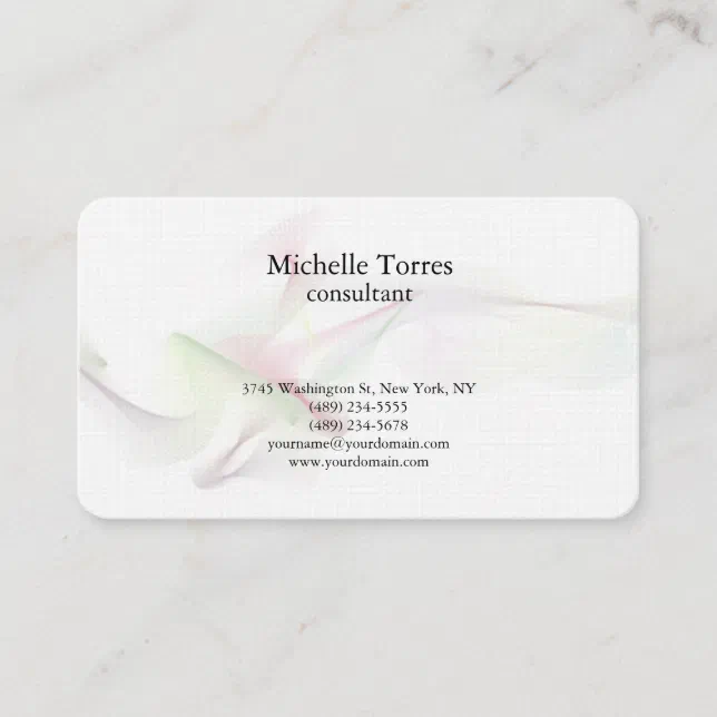 Minimalist Black White Plain Modern Abstract Business Card | Zazzle