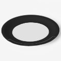 Minimalist Black White retro large dot circle Paper Plates | Zazzle
