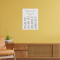 Minimalist Black & White Seating Chart Poster | Zazzle
