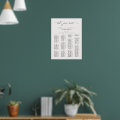 Minimalist Black & White Seating Chart Poster | Zazzle