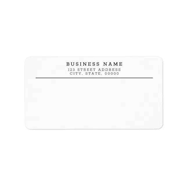 Minimalist Black White Simple Shipping Label | Zazzle