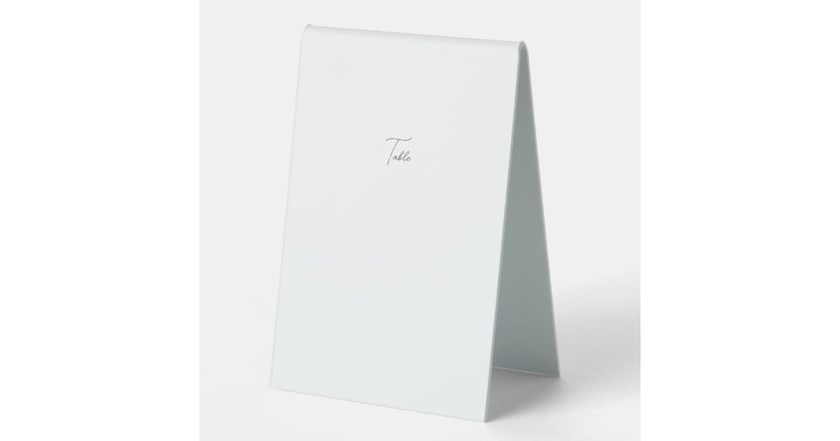 Minimalist Black White Table Folded Wedding Sign | Zazzle