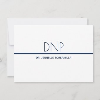 Minimalist Blue Virtual DNP Graduation Invitation | Zazzle
