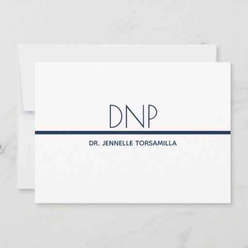 Minimalist Blue Virtual DNP Graduation Invitation | Zazzle