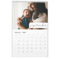 Minimalist Blush Pink Watercolor Family Photo Calendar | Zazzle
