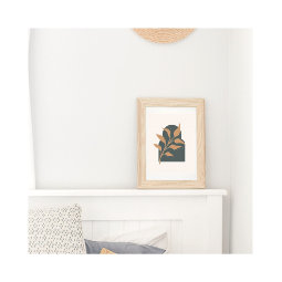 Minimalist Boho Botanical Leaves on Green Arch Poster | Zazzle