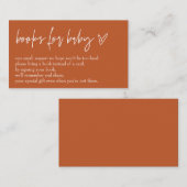 Minimalist Boho Orange Hello Baby Books For Baby Enclosure Card | Zazzle