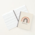 Minimalist Boho Rainbow Drawing Personalized Notebook | Zazzle