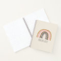 Minimalist Boho Rainbow Drawing Personalized Notebook | Zazzle
