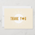 Minimalist Boho Sunshine Flat Baby Shower Thank You Card | Zazzle