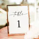 Minimalist Boho Wedding Table Numbers | Zazzle