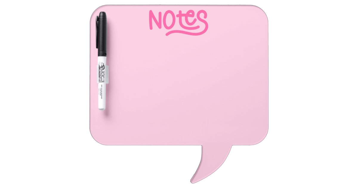 Minimalist Bold Handwriting Notes Typography Dry Erase Board | Zazzle