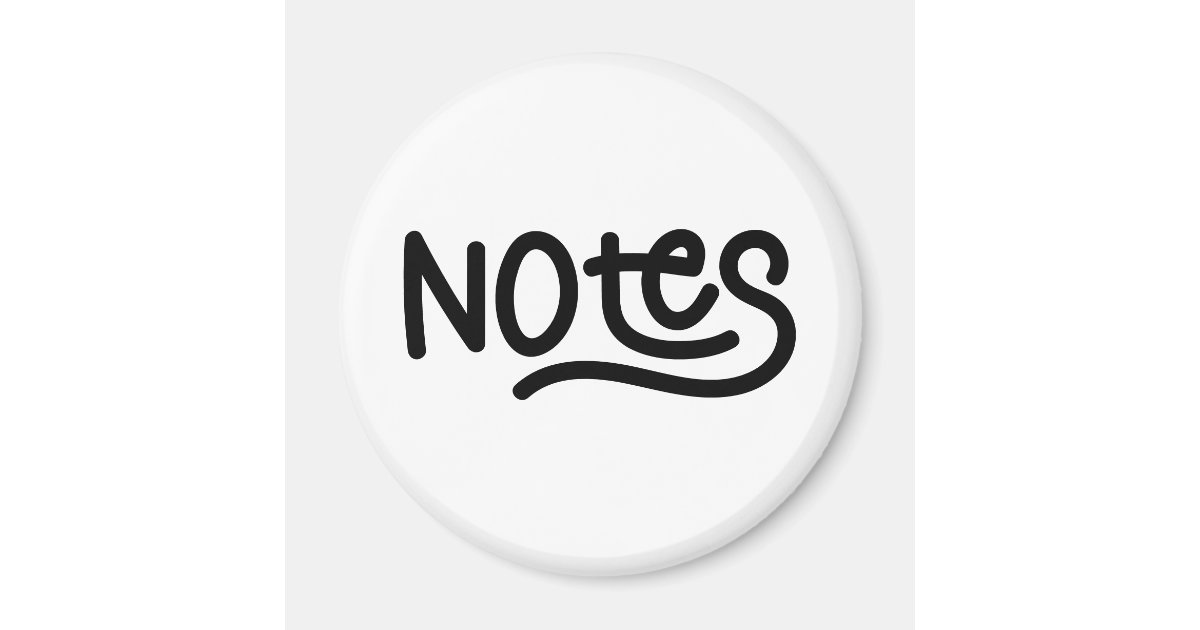 Minimalist Bold Handwriting Notes Typography Magnet | Zazzle