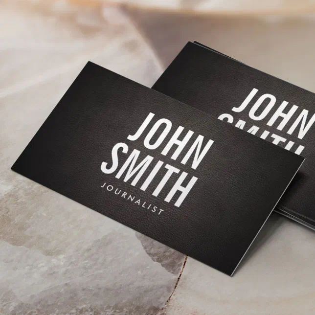 Minimalist Bold Text Journalist Professional Business Card | Zazzle