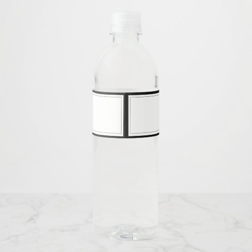 Minimalist Border Foliage Leaf Water Bottle Label | Zazzle
