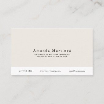 Minimalist Border Graduate Student Calling Card | Zazzle