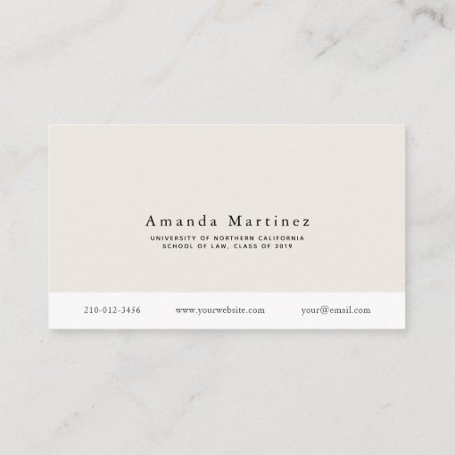 Minimalist Border Graduate Student Calling Card | Zazzle