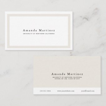 Minimalist Border Graduate Student Calling Card | Zazzle