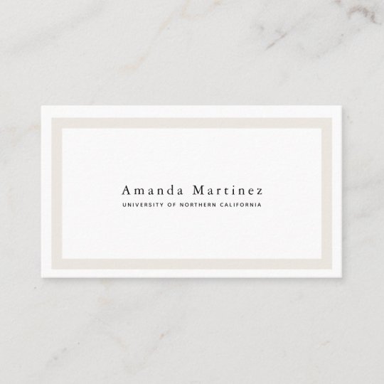 Minimalist Border Graduate Student Calling Card | Zazzle.com