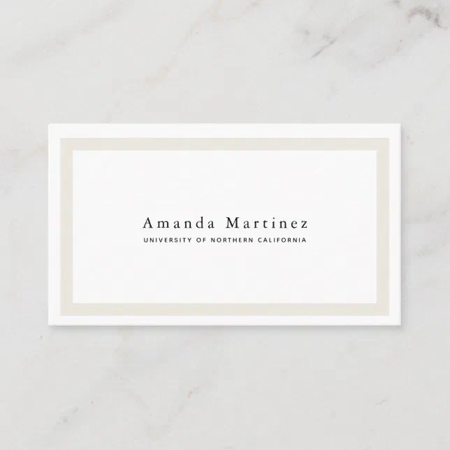 Minimalist Border Graduate Student Calling Card | Zazzle