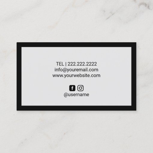 Minimalist Border Makeup Artist Lashes Brows Salon Business Card | Zazzle