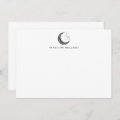 Minimalist Botanical Moon Drawing Personalized Note Card | Zazzle