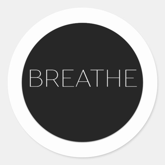 Minimalist Breathe Sticker | Zazzle.com