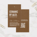 Minimalist Brown Hang Tag Cards | Zazzle