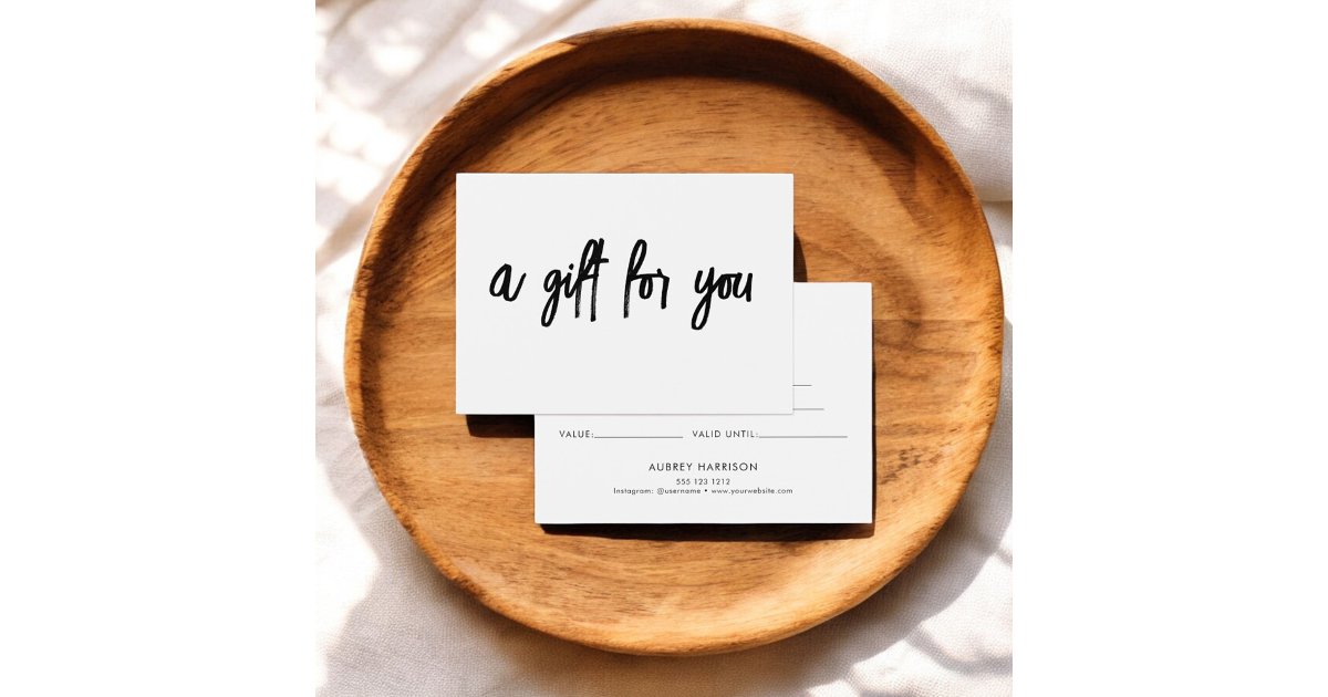 Minimalist Brush Script White | Zazzle