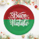 Minimalist Buon Natale Italian Merry Christmas Paper Plates | Zazzle