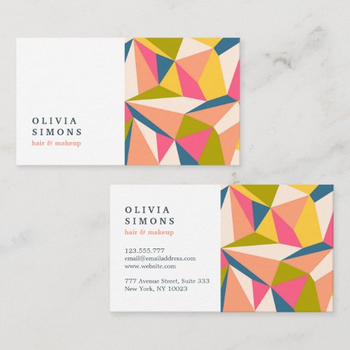 Minimalist Business Card with abstract pattern | Zazzle