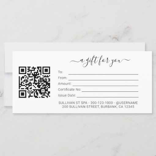 Minimalist Business Certificate with QR Code | Zazzle
