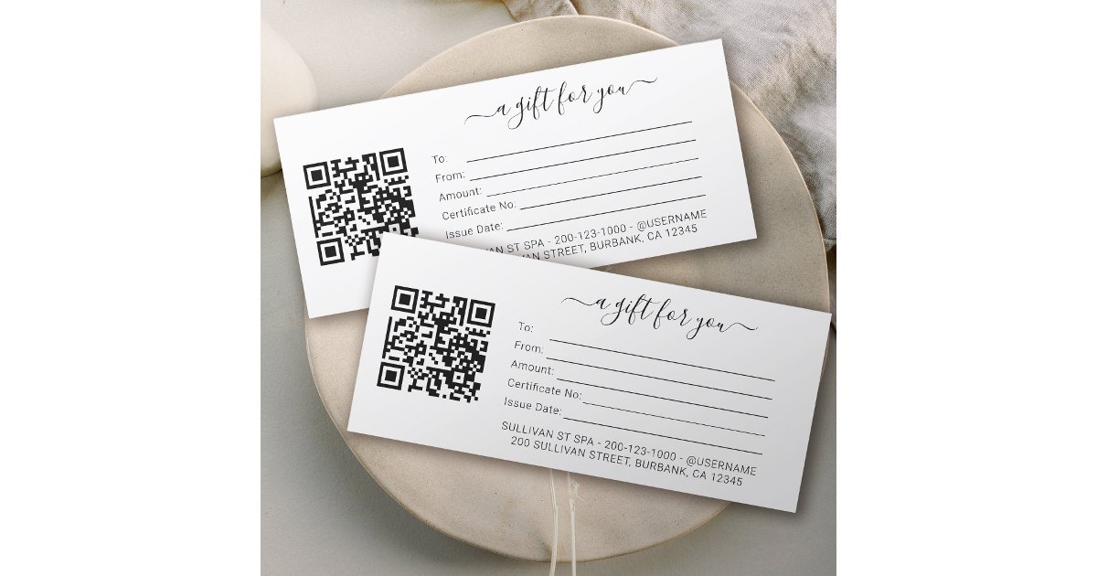 Minimalist Business Certificate with QR Code | Zazzle