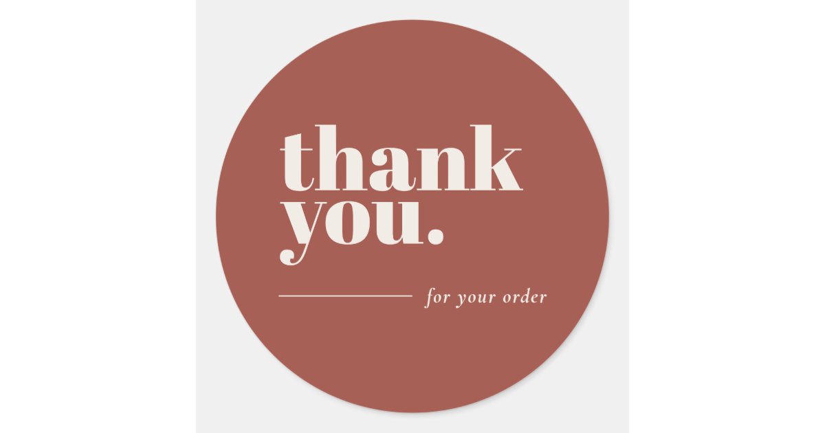 Minimalist Business Customer Thank You Stickers | Zazzle
