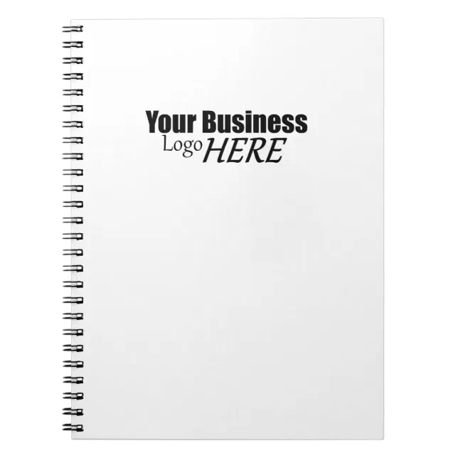 Minimalist Business Logo Here Notebook | Zazzle