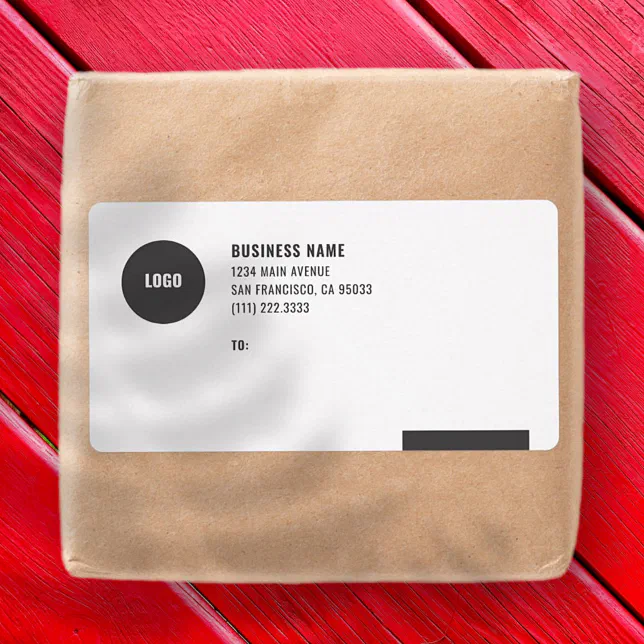 Minimalist Business Logo Mailing Shipping Labels | Zazzle
