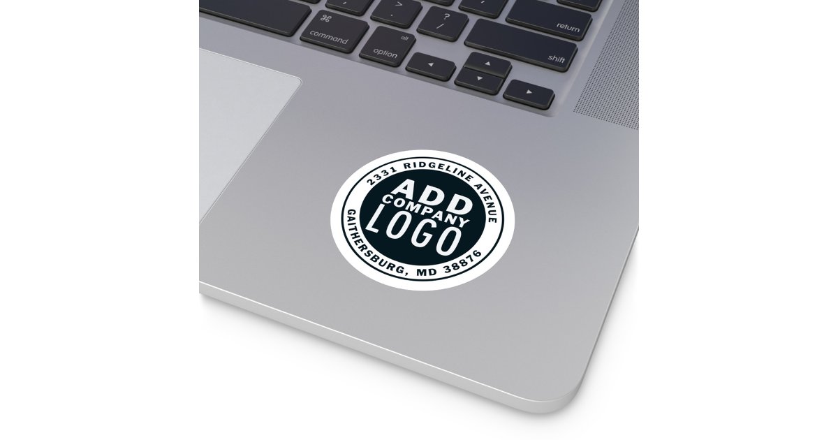 Minimalist Business Logo Simple Classic Round Sticker | Zazzle