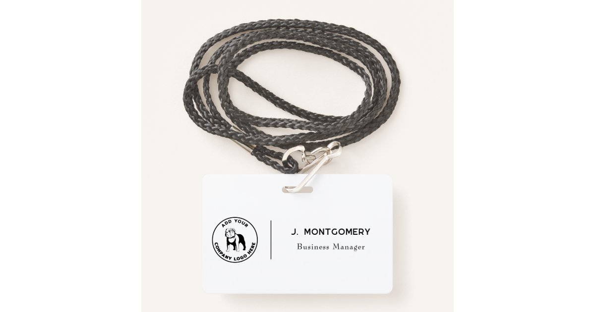 Minimalist Business Logo Vet Tech Employees Badge | Zazzle