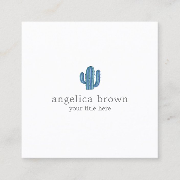 Minimalist Cactus Business Card | Zazzle.com