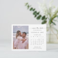 Minimalist calendar photo Save the Date Invitation Postcard | Zazzle