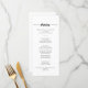 Minimalist Calligraphy Dinner Menu | Zazzle