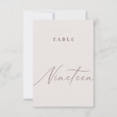Minimalist Calligraphy Table Nineteen Table Number | Zazzle