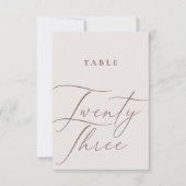 Minimalist Calligraphy Twenty Three Table Number | Zazzle